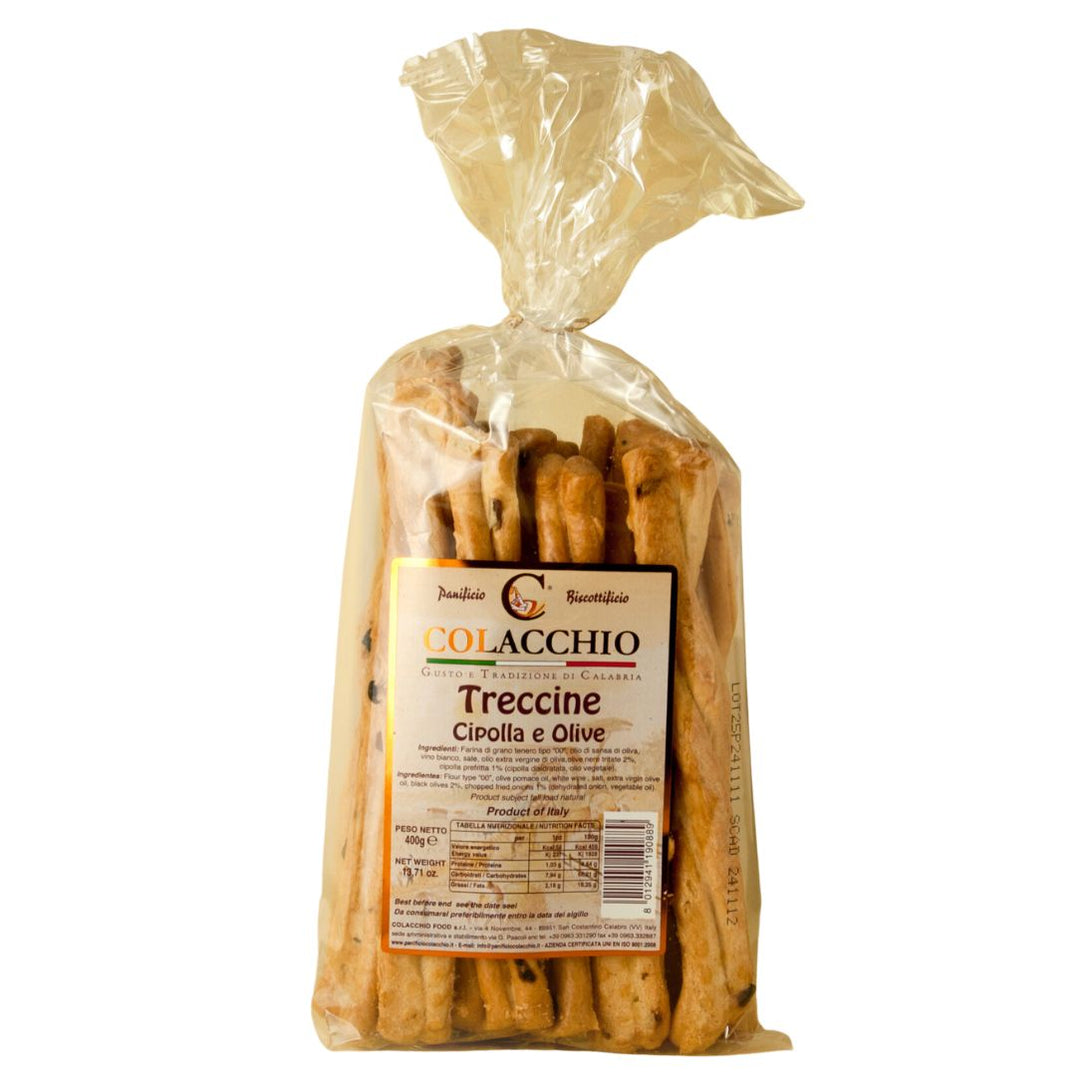 Colacchio Treccine Cipolle e Olive (Onion & Olive) 400g – La Dispensa